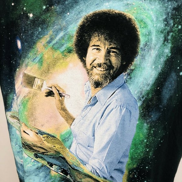 Bob Ross | Shirts | Bob Ross Xl Pbs Joy Of Painting Space Galaxy T ...